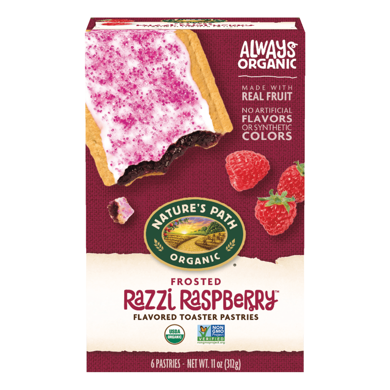 Frosted Razzi Raspberry Toaster Pastries – Nature's Path