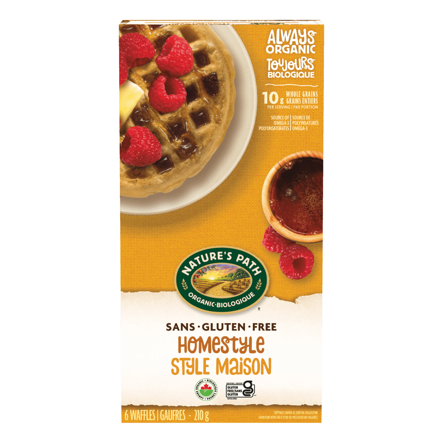 Homestyle Gluten Free Frozen Waffles – Nature's Path