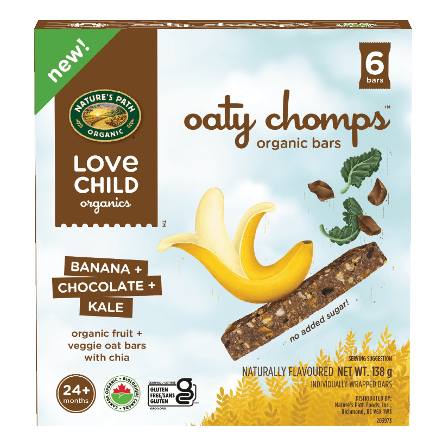 Oaty Chomps Banana + Chocolate + Kale Snack Bar – Nature's Path